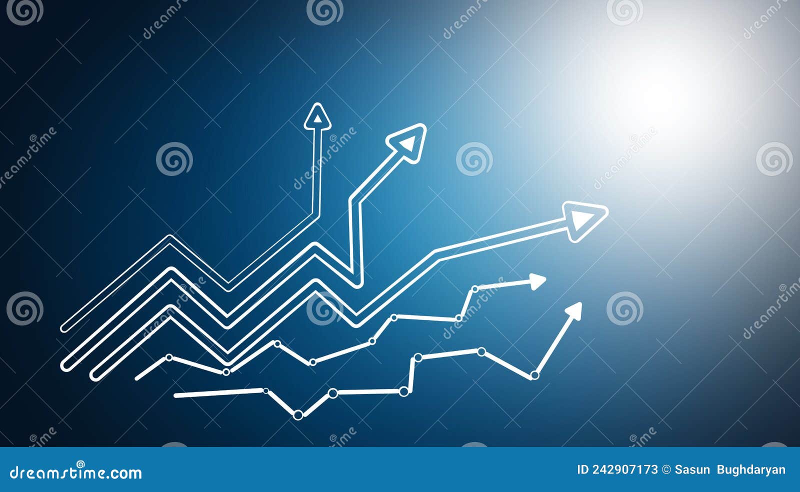 The Arrows of the Graph Go Up Stock Image - Image of growth, finance ...