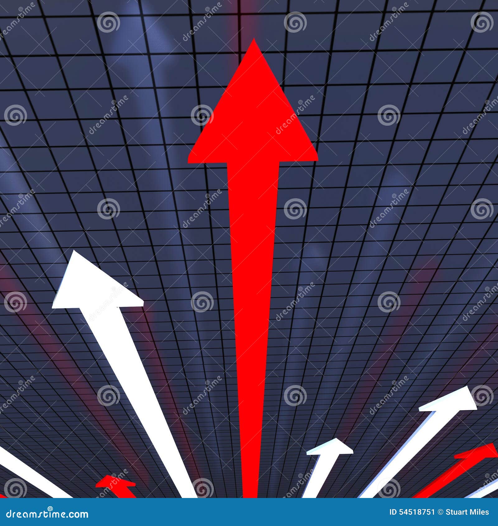 Arrows Graph Shows Progress Report and Analysis Stock Illustration ...