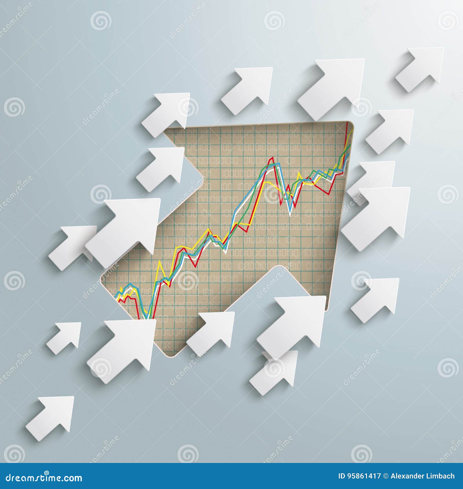 Arrows Growth Stock Exchange Stock Vector - Illustration of arrows ...