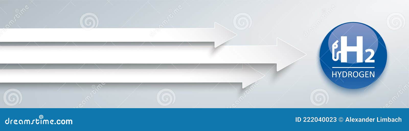 3 Arrows H2 Hydrogen Header Stock Vector - Illustration of engine ...
