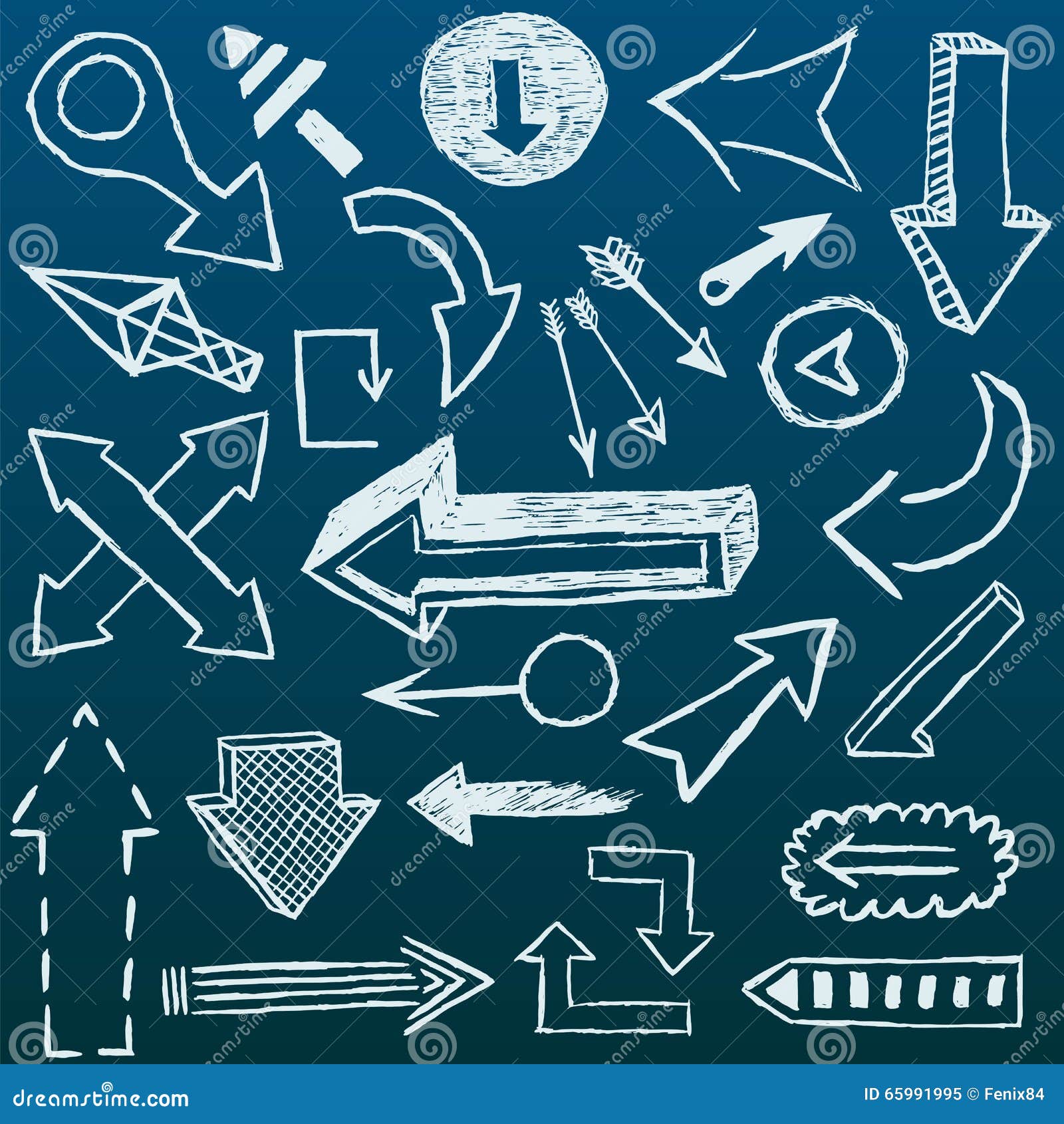 Arrows Hand Drawn. Vector Illustration Stock Vector - Illustration of ...