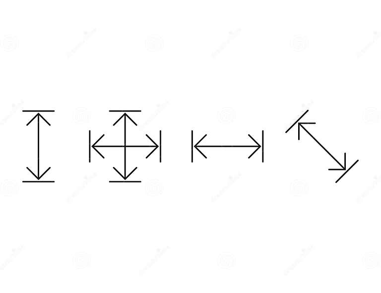 Arrows, Height, Width, Dimensions Icon. Vector Illustration. Stock ...