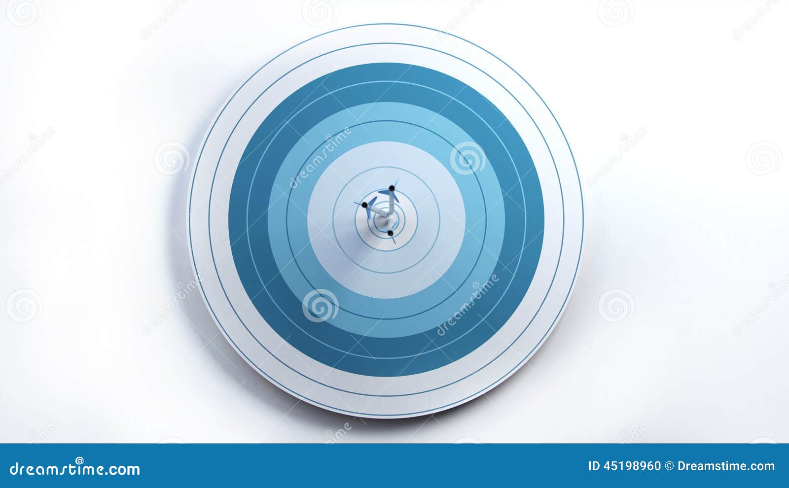 Arrows hit targets. stock illustration. Illustration of action - 45198960