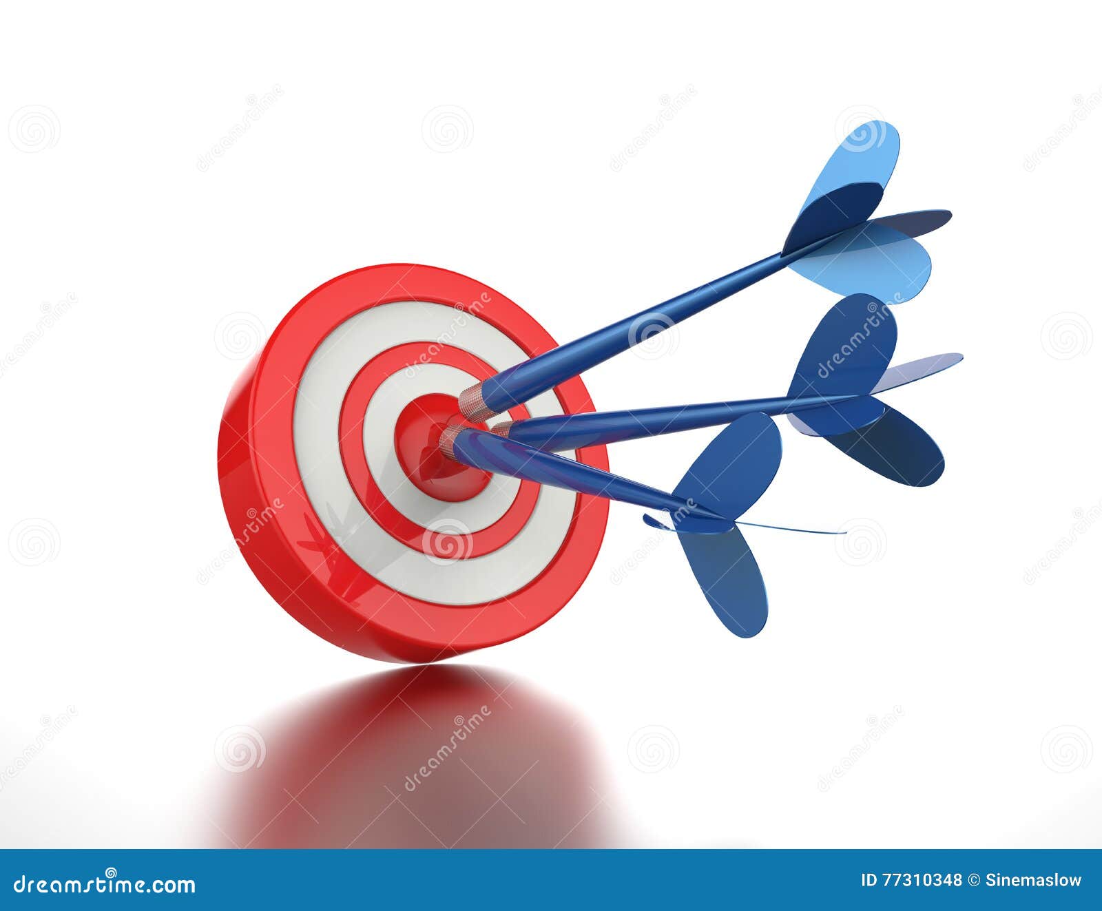 Arrows hit targets. stock illustration. Illustration of skill - 77310348