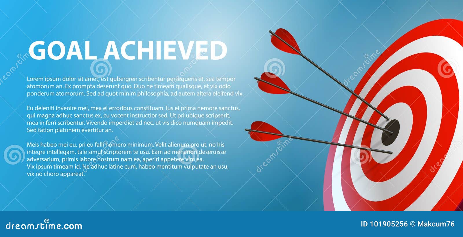 Arrows Hitting a Target. One Target and Three Arrows Stock Vector ...