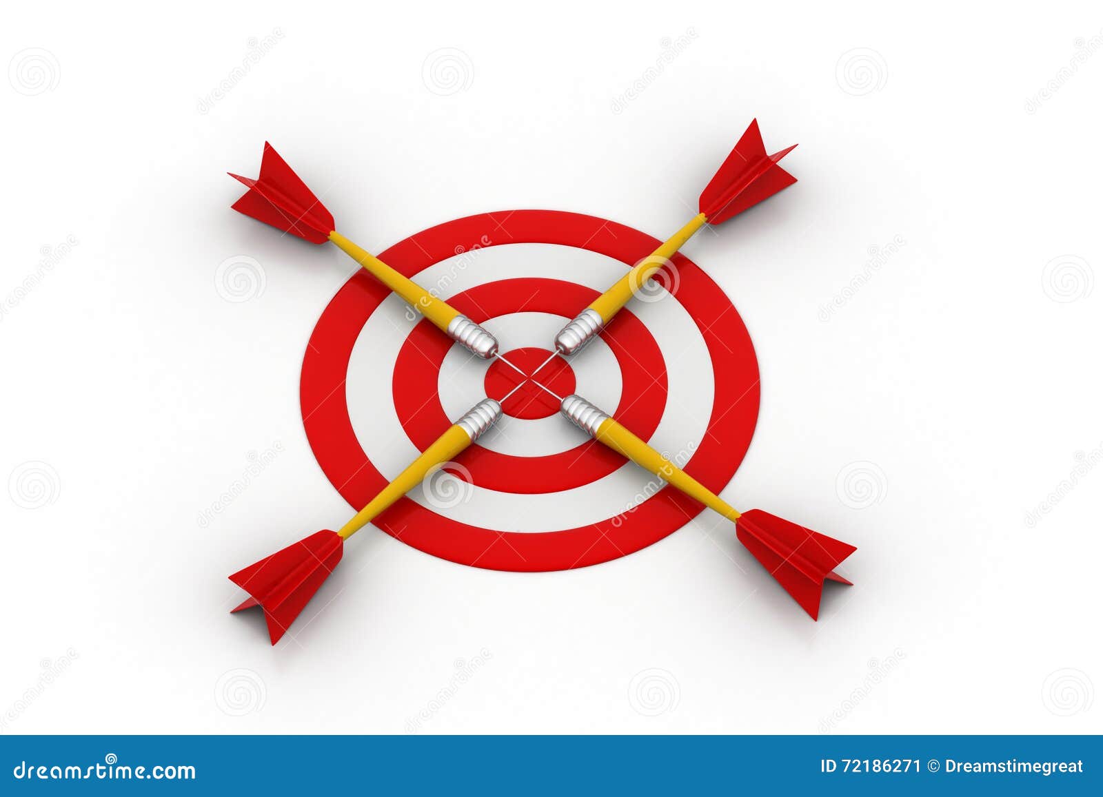 Arrows hitting the target stock illustration. Illustration of concept ...