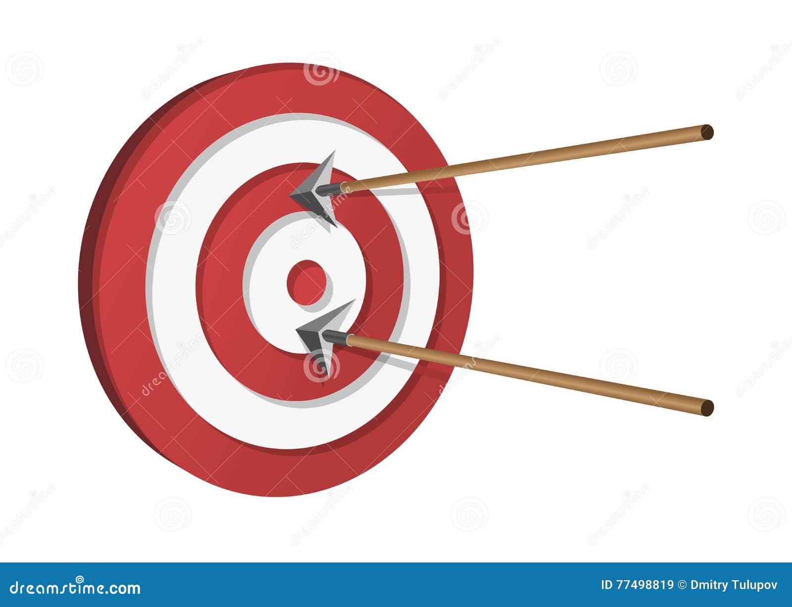 Arrows Hitting a Target stock vector. Illustration of skill - 77498819