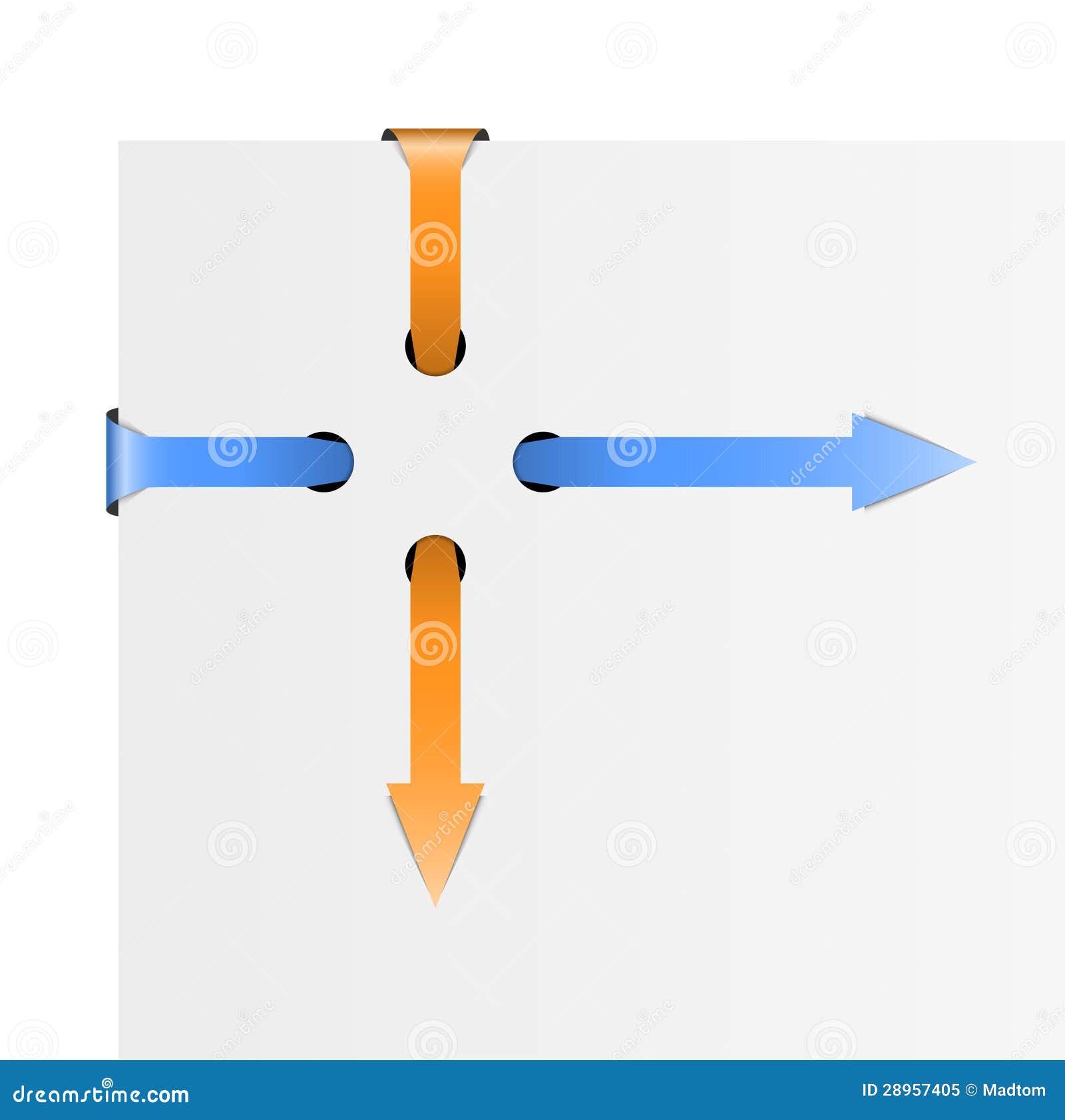 Arrows in the holes stock vector. Illustration of advertisement - 28957405