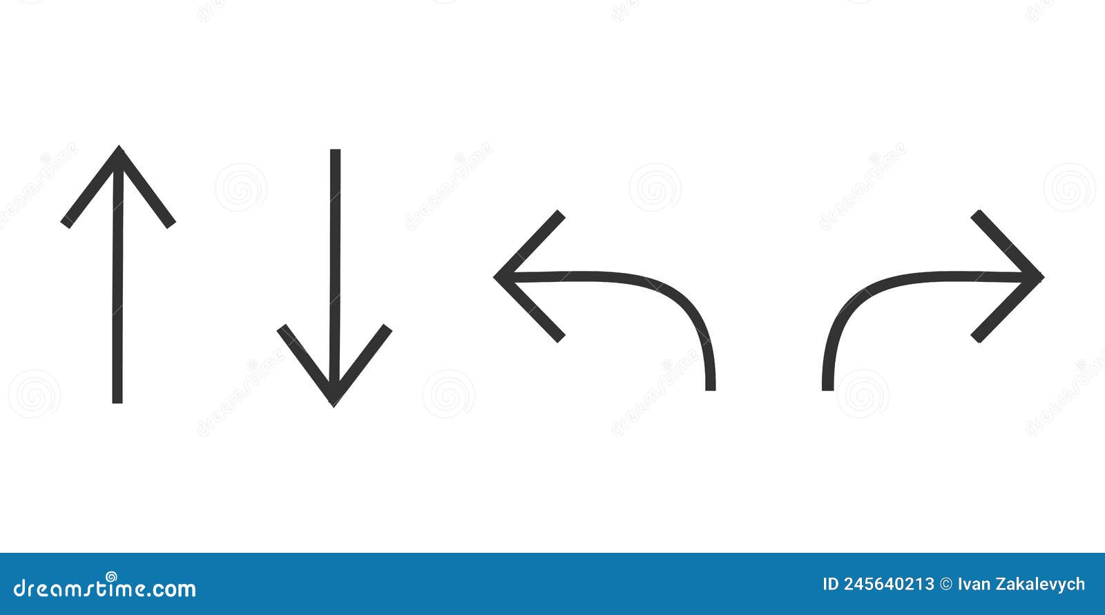 Arrows Icon. Pointer Directional Up, Down, Lefth, Rigth Set Symbol ...