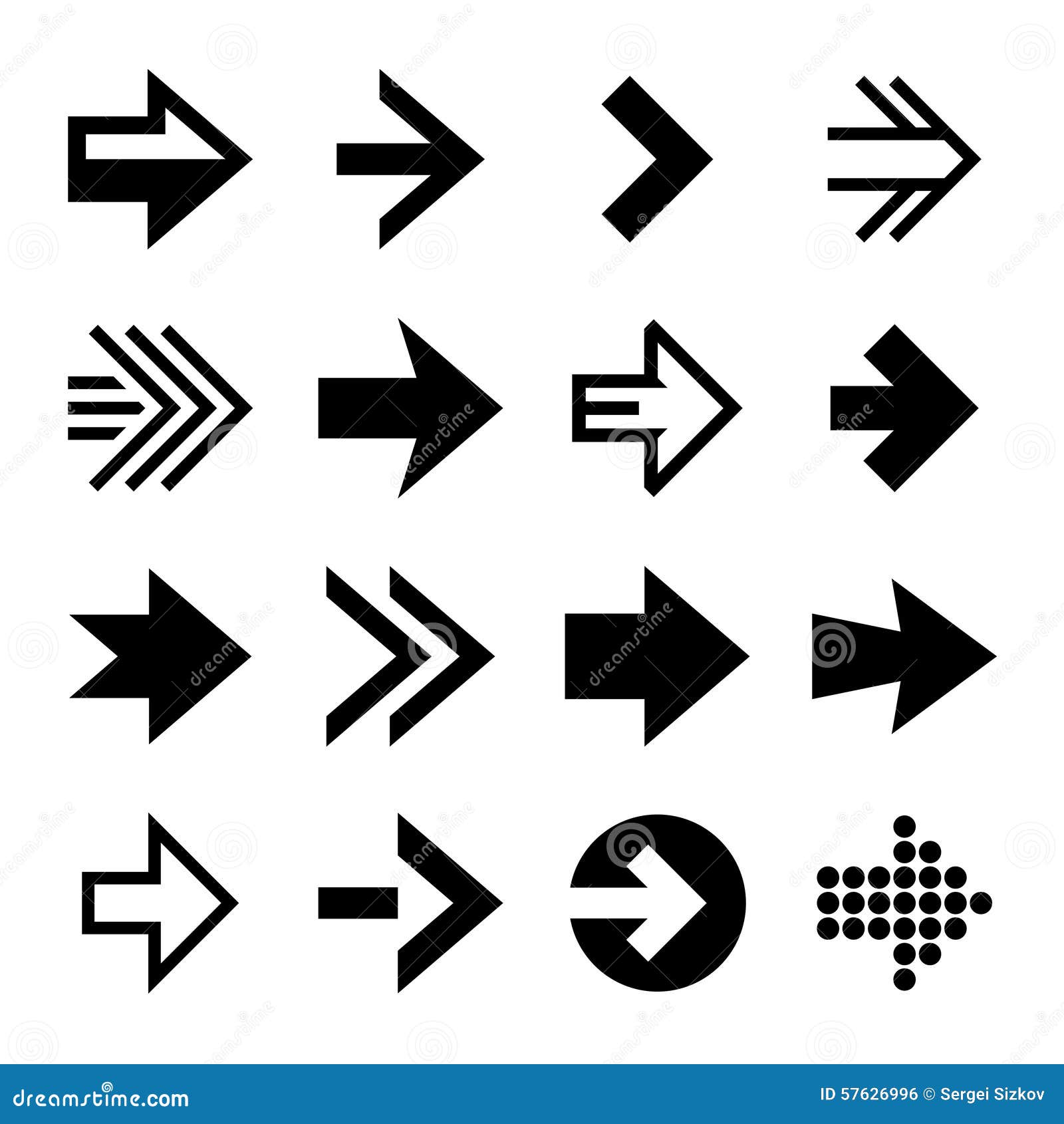 Arrows Icon Set. Vector stock vector. Illustration of circle - 57626996
