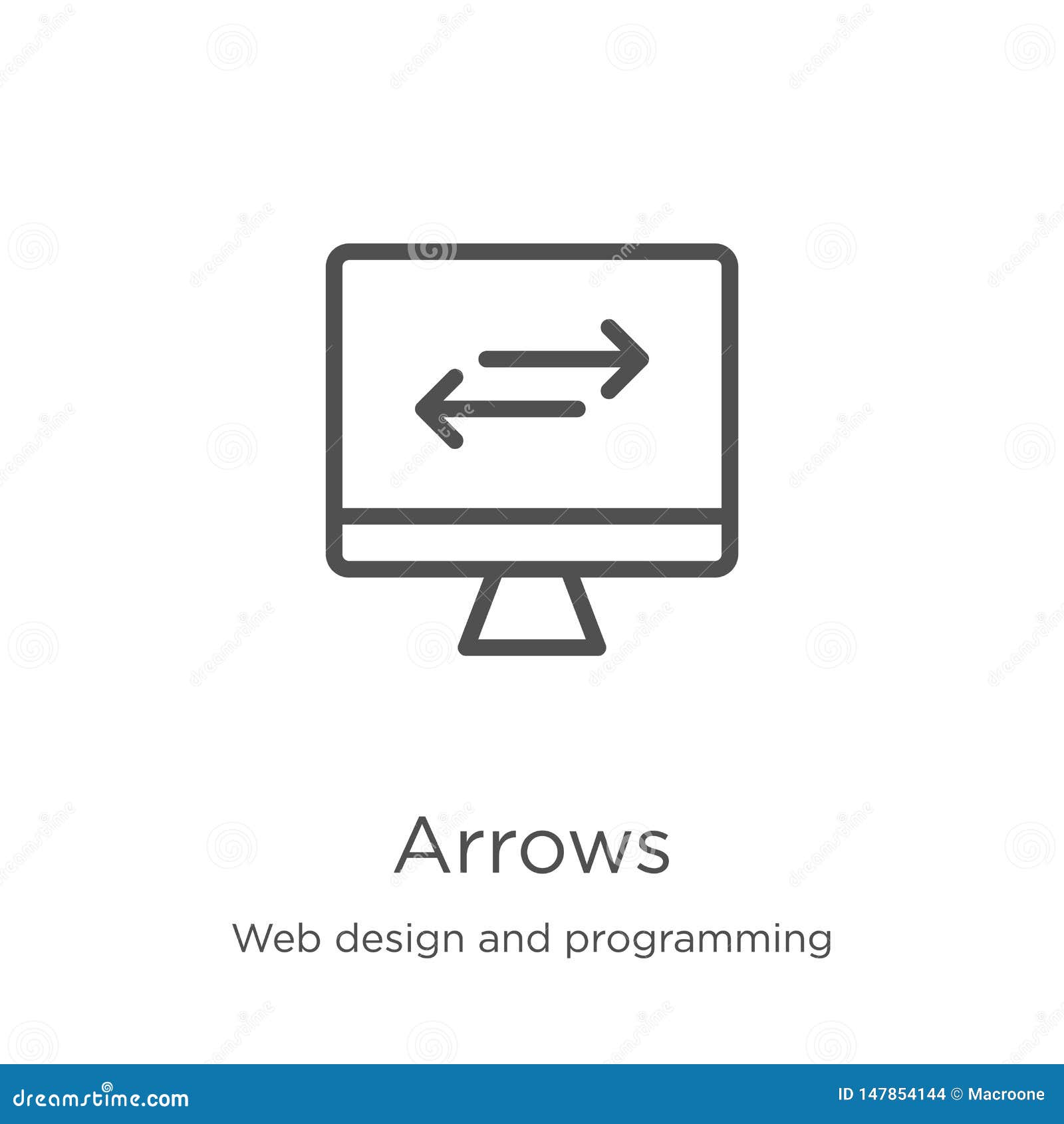 Arrows Icon Vector From Web Design And Programming Collection Thin