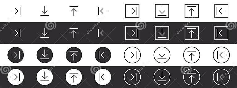 Arrows Icons. Loading Arrows. Pointer or Arrow Signs. Modern Arrow ...