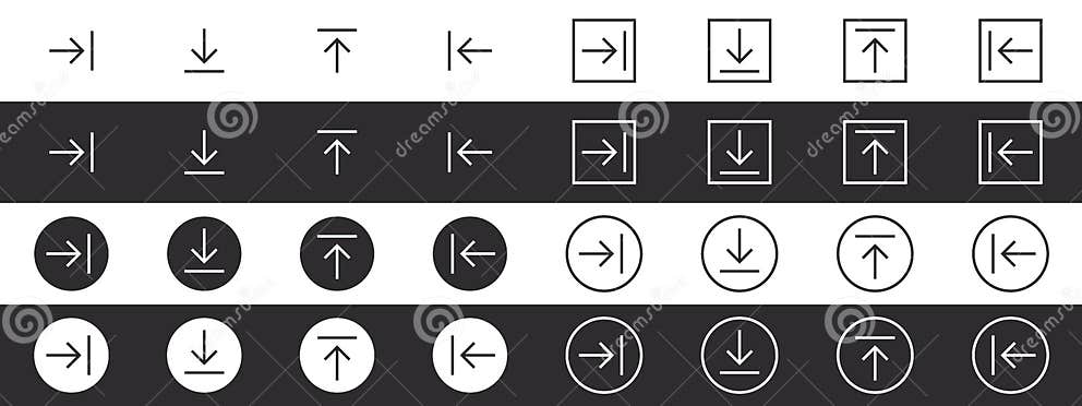Arrows Icons. Loading Arrows. Pointer or Arrow Signs. Modern Arrow ...
