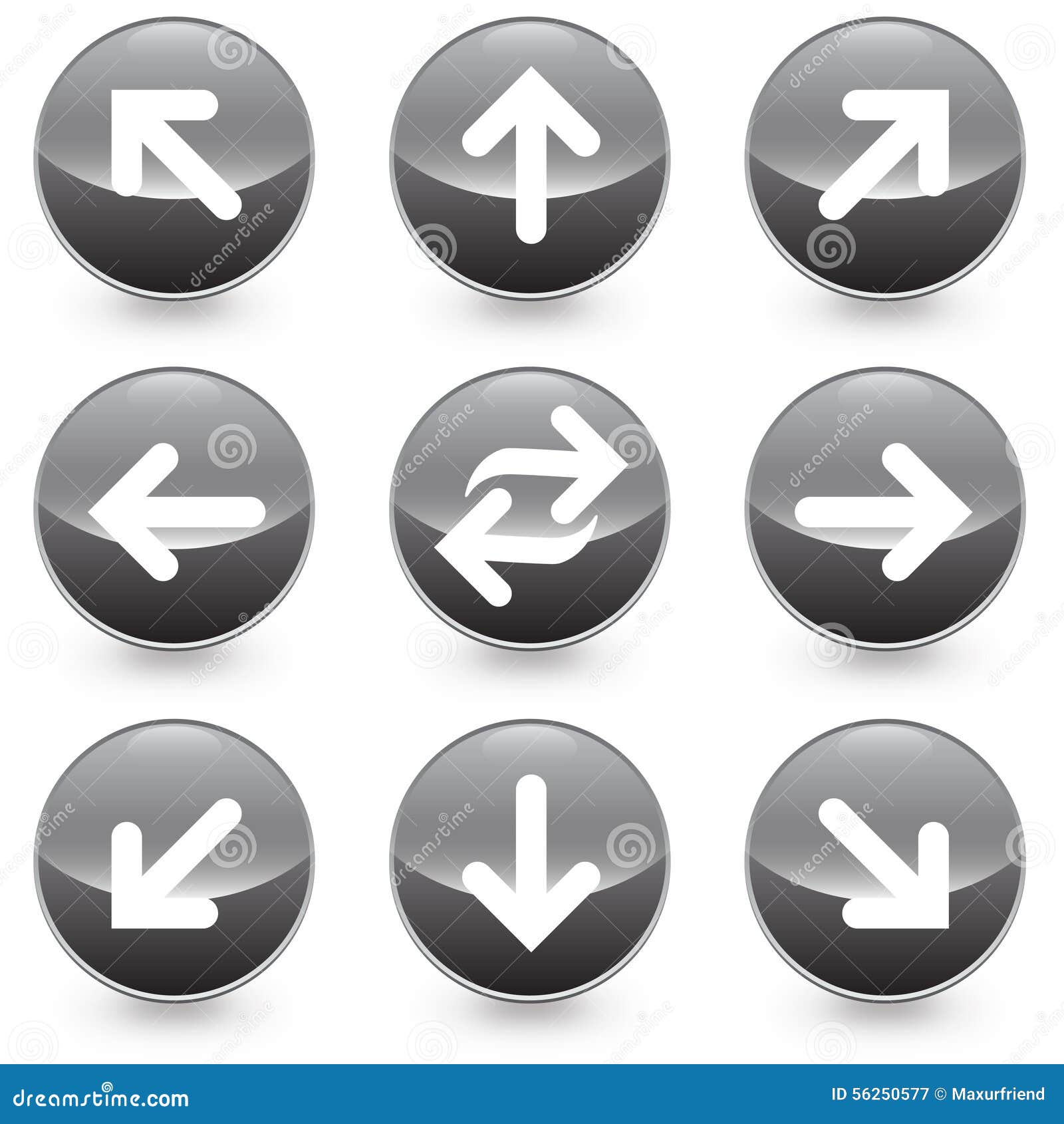 Arrows Illustrator Web Icons, Available in Jpeg and Eps Formats Stock ...