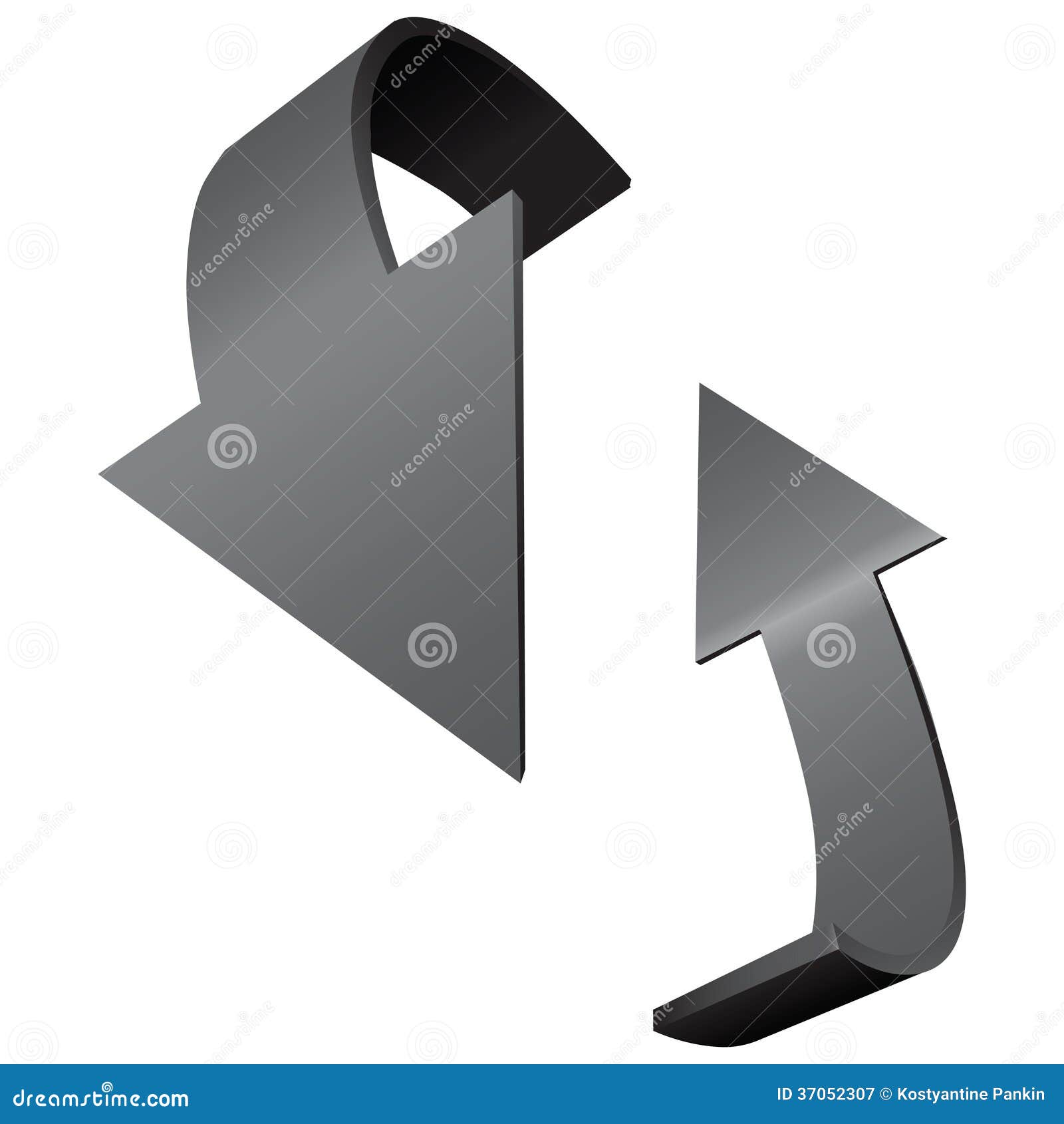 Arrows indicate rotation stock vector. Illustration of connection ...