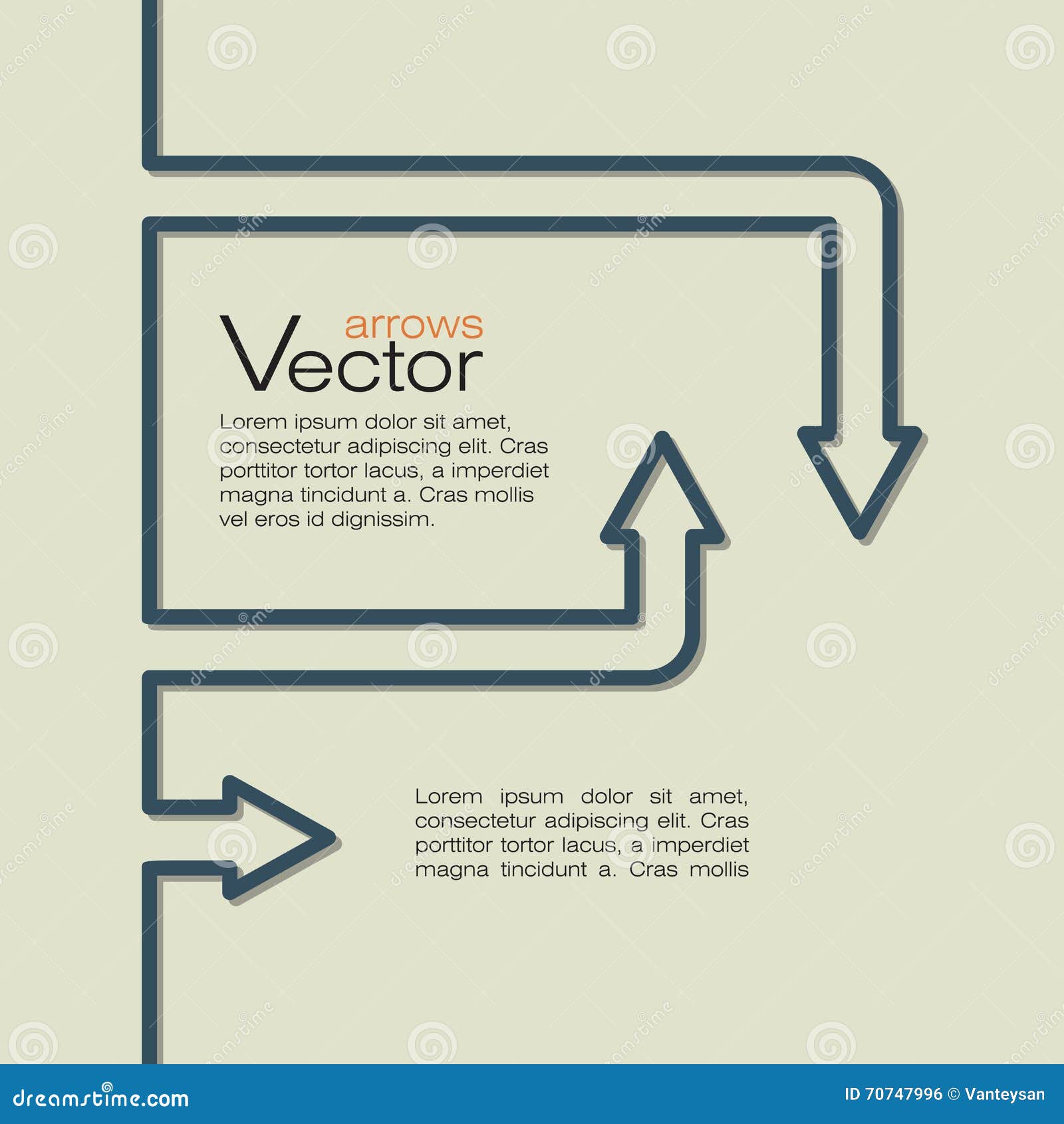 Arrows Indicating Information. Background with Directional Arrows ...