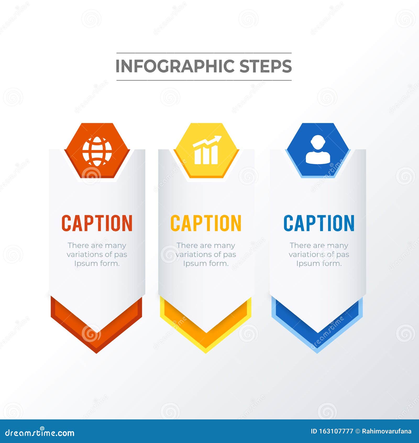 3 Arrows Infographic Template Design. Business Concept Infograph with 3 ...