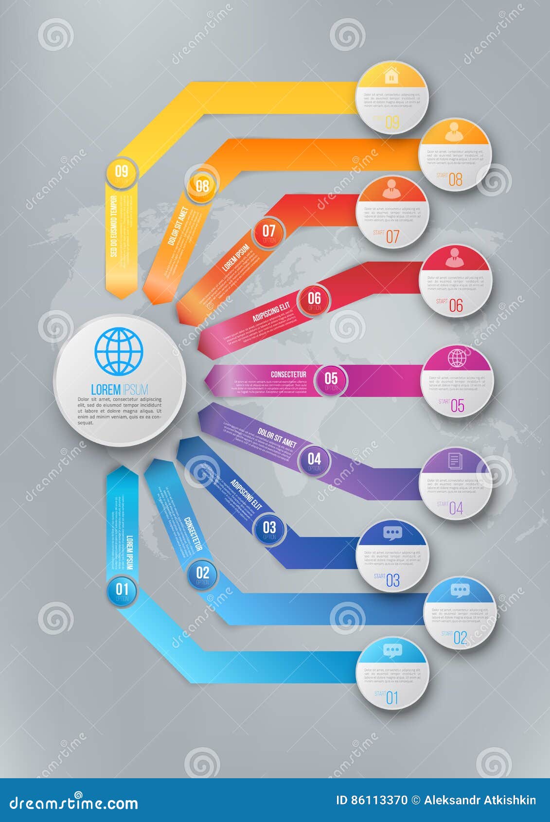 Arrows Infographic Template Stock Vector - Illustration of feature ...