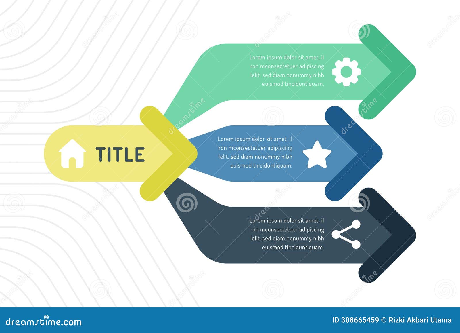 Arrows Infographic Template for Presentation. Workflow, Timeline, and ...
