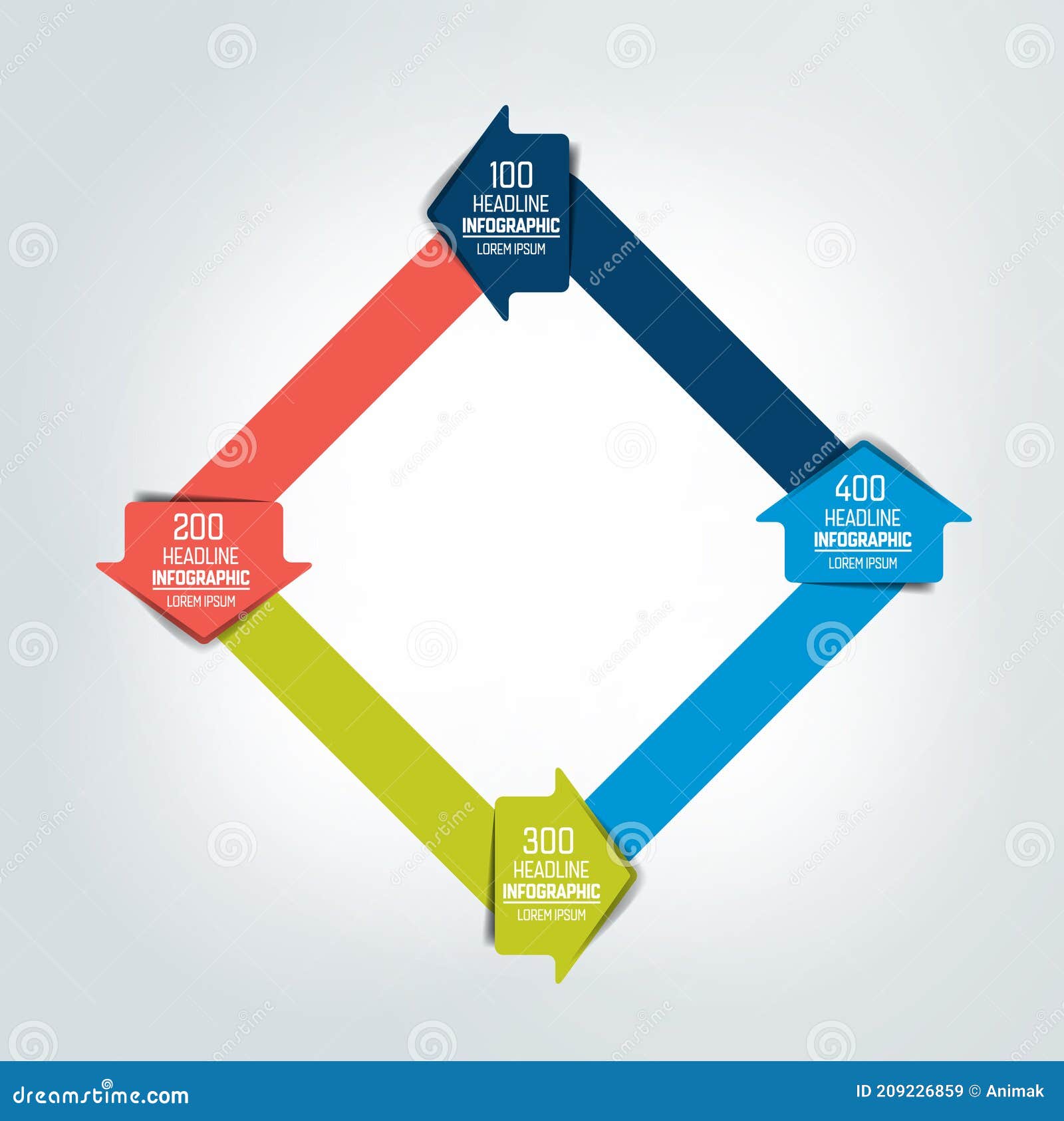 Arrows Infographics Chart Scheme Diagram Stock Vector - Illustration of ...