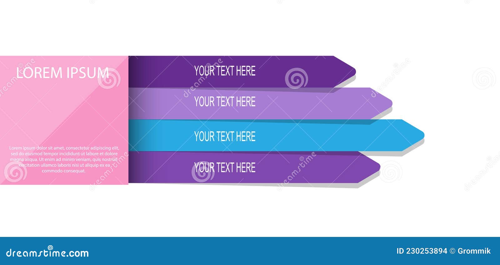 Arrows of Infographics. Colored Arrows of Different Lengths for ...