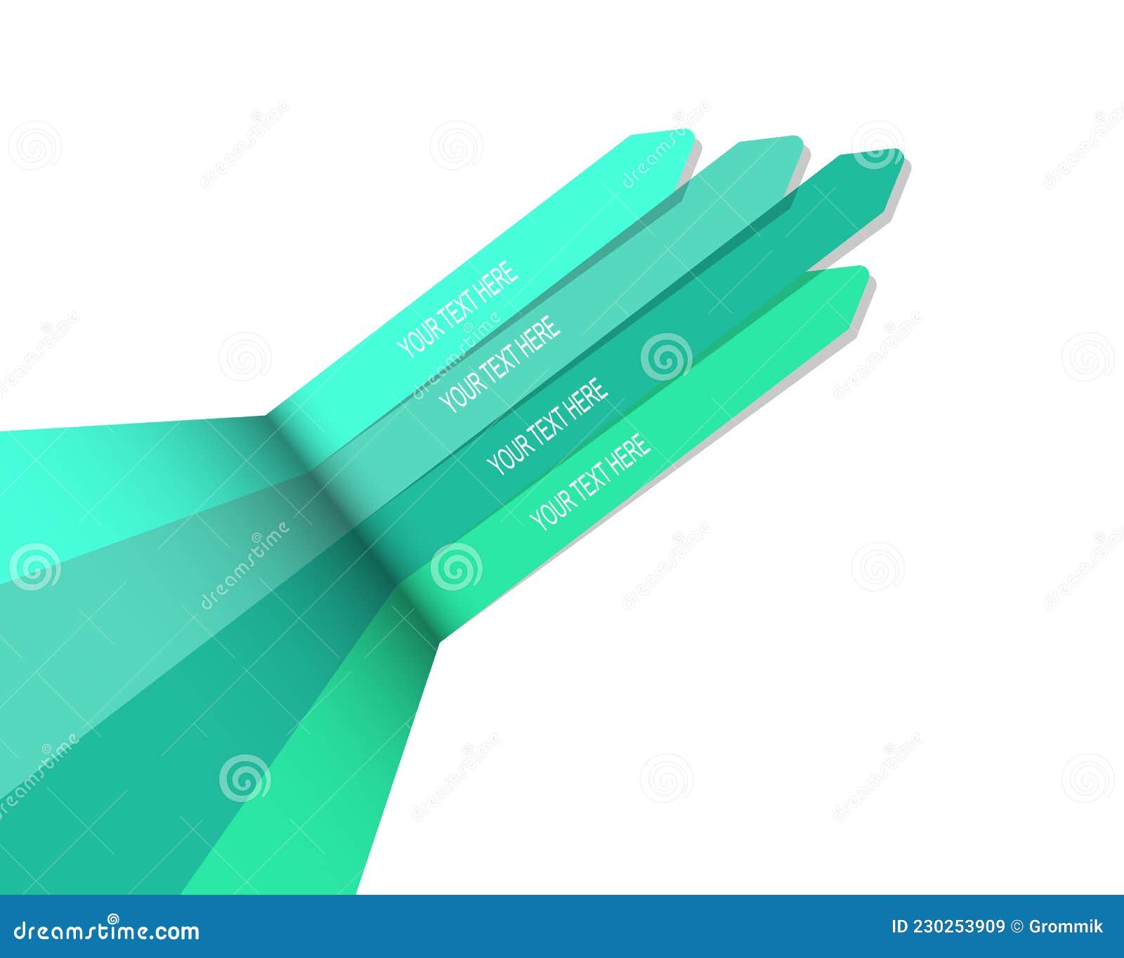 Arrows of Infographics. Colored Arrows of Different Lengths for ...