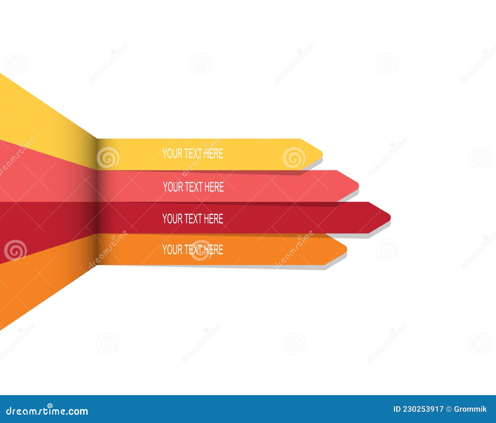 Arrows of Infographics. Colored Arrows of Different Lengths for ...