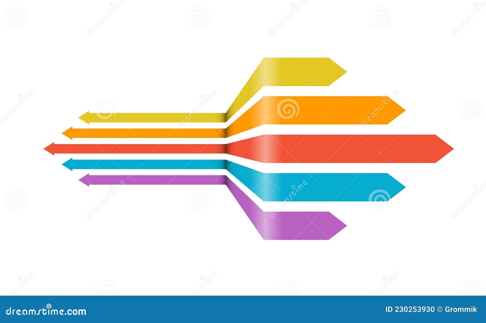Arrows of Infographics. Colored Arrows of Different Lengths for ...