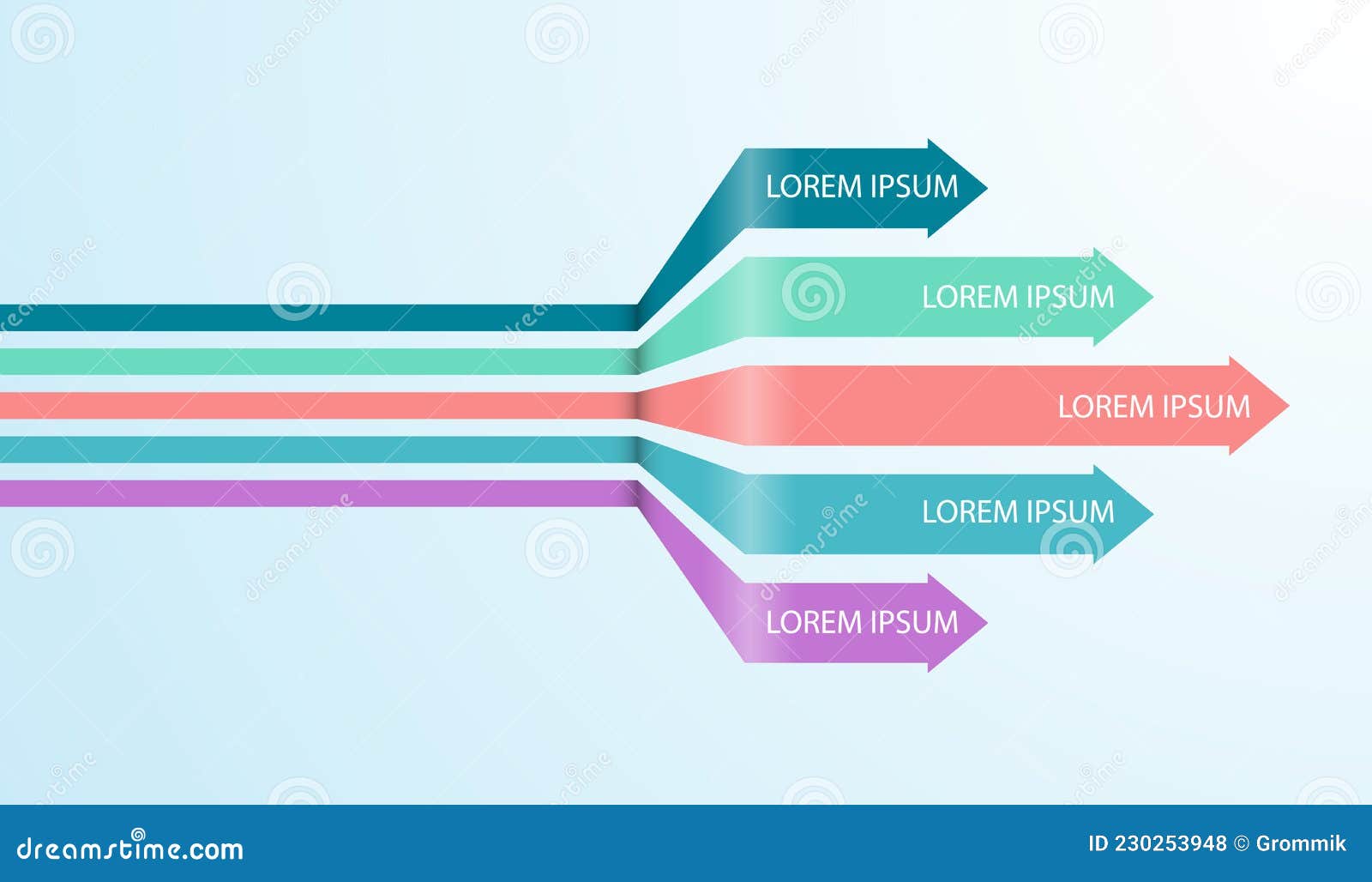 Arrows of Infographics. Colored Arrows of Different Lengths for ...