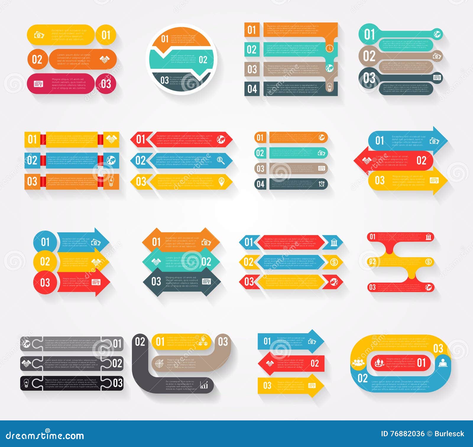 Arrows Infographics Elements, Vector Charts and Diagrams Stock Vector ...