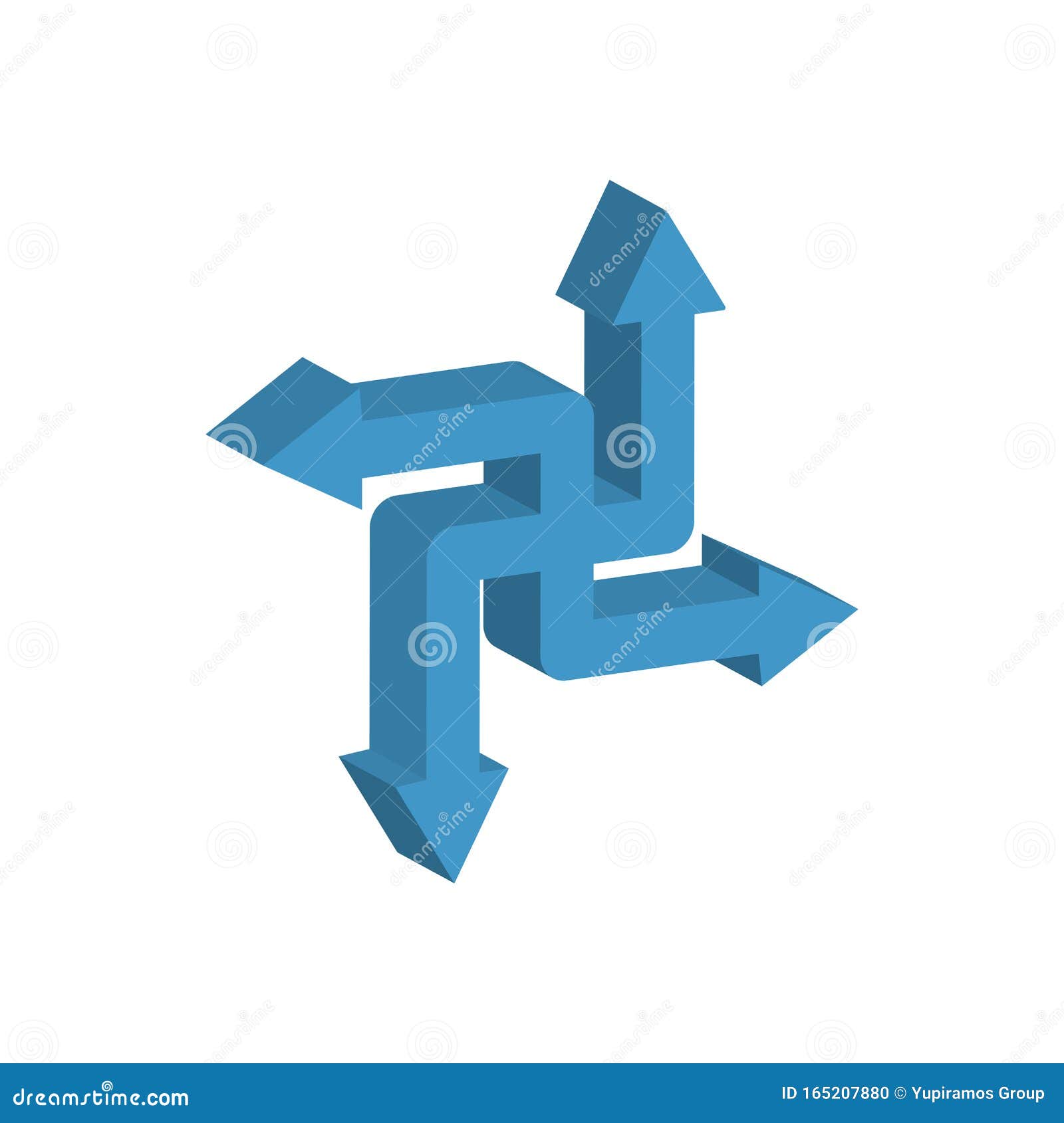 Arrows Intersection 3d Style Icon Stock Vector - Illustration of ...