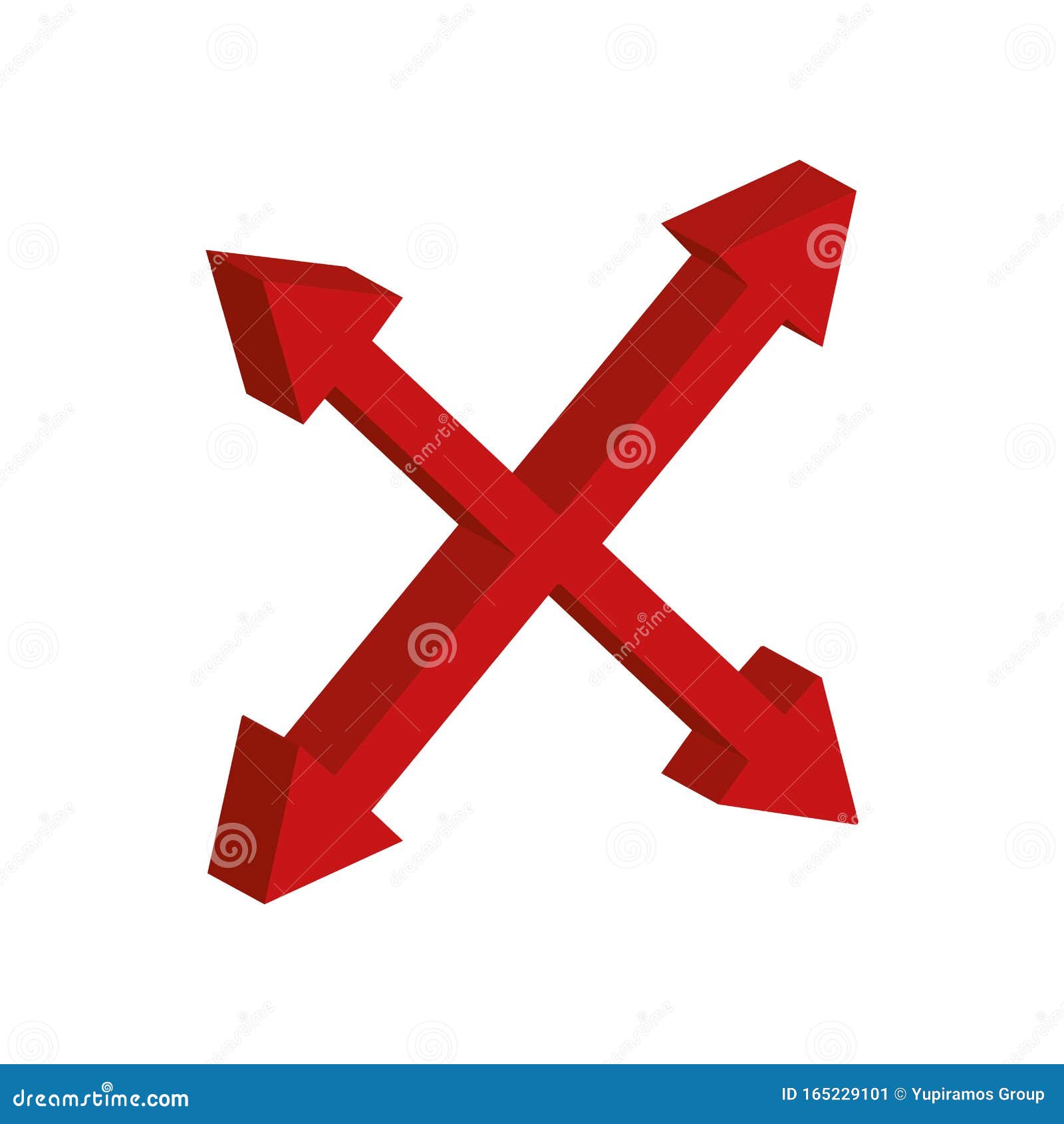 Arrows Intersection 3d Style Icon Stock Vector - Illustration of ...