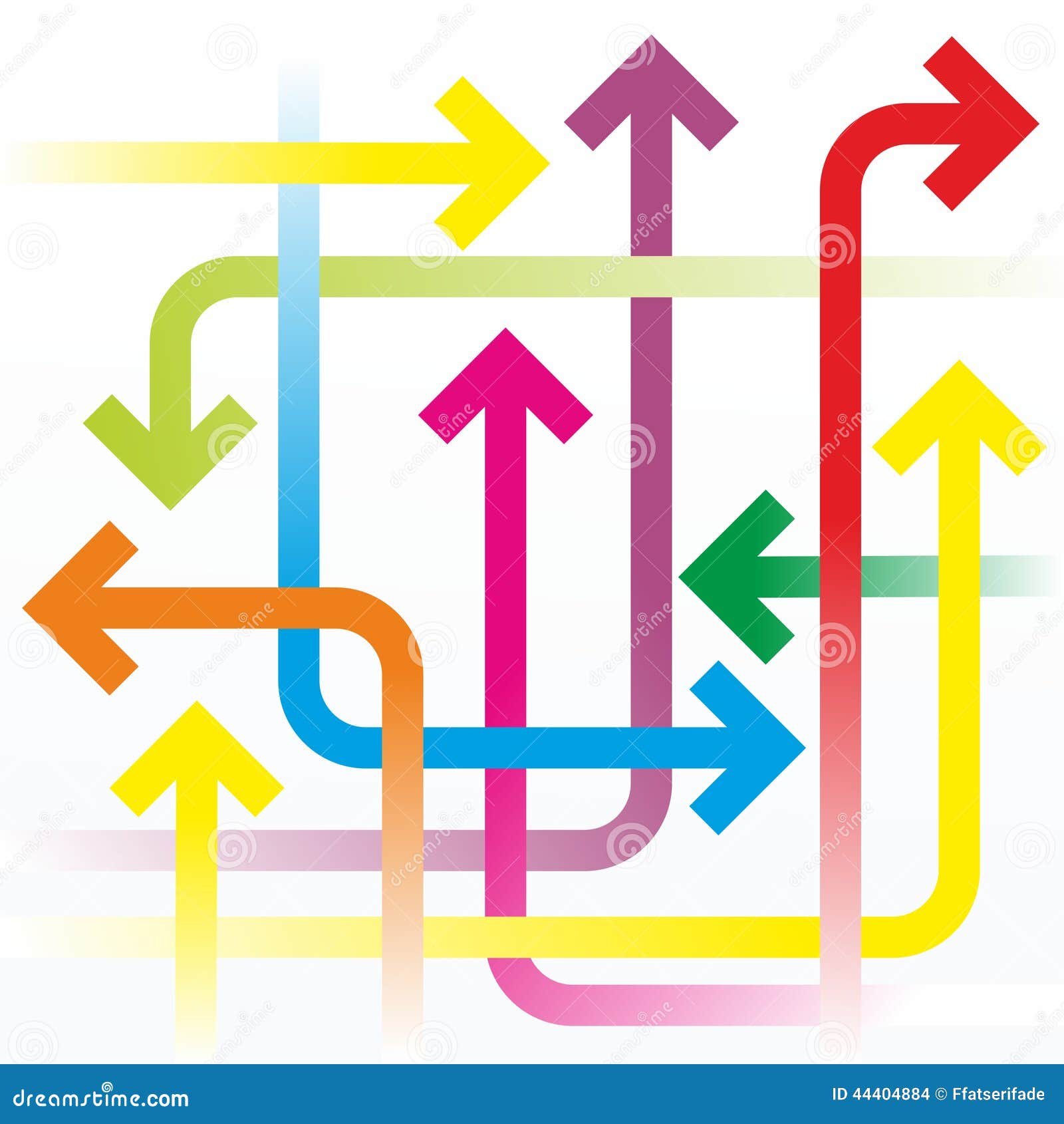 Arrows stock illustration. Illustration of colorful, sign - 44404884