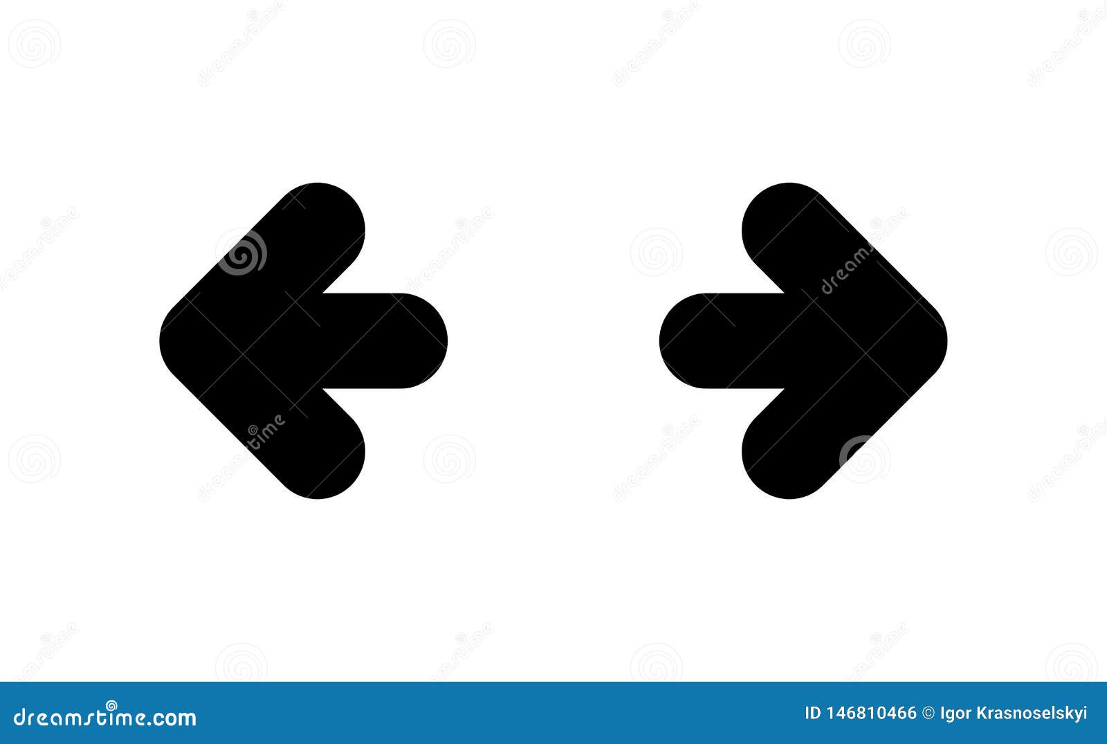 Arrows Left and Right. Black Arrows Icon. Arrow Sign Stock Vector ...