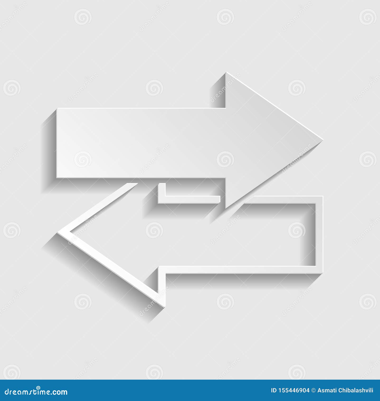 Exchange Sign. Replace Symbol Isolated. Swap Business Logo. Red Vector ...