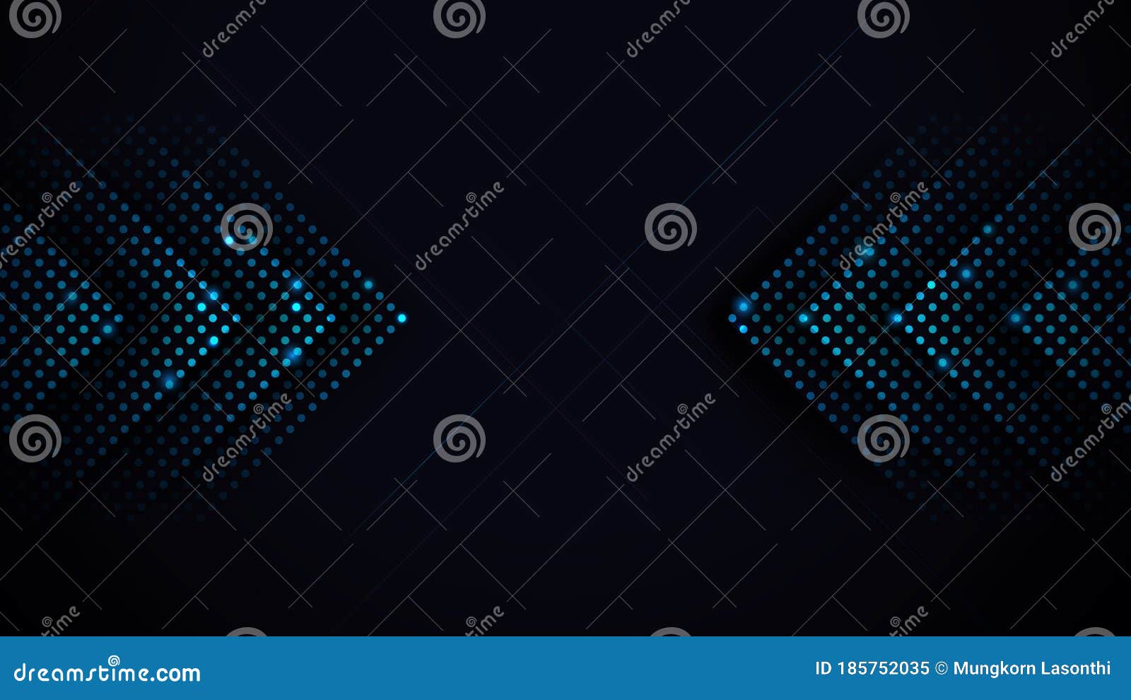 Arrows Light Blue Abstract Futuristic Speed on Black Background. Vector ...