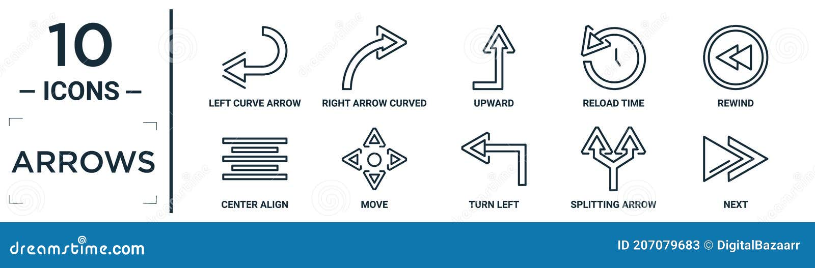 Linear Splitting Arrow Icon From Arrows Outline Collection Thin Line