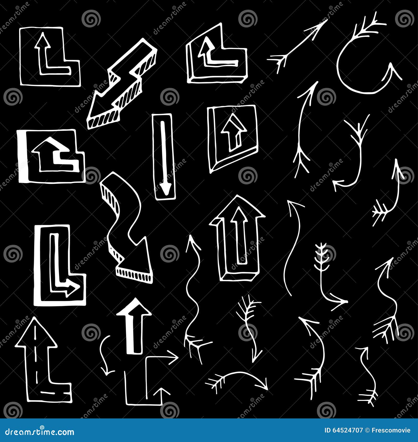 Arrows and Lines. stock vector. Illustration of arch - 64524707