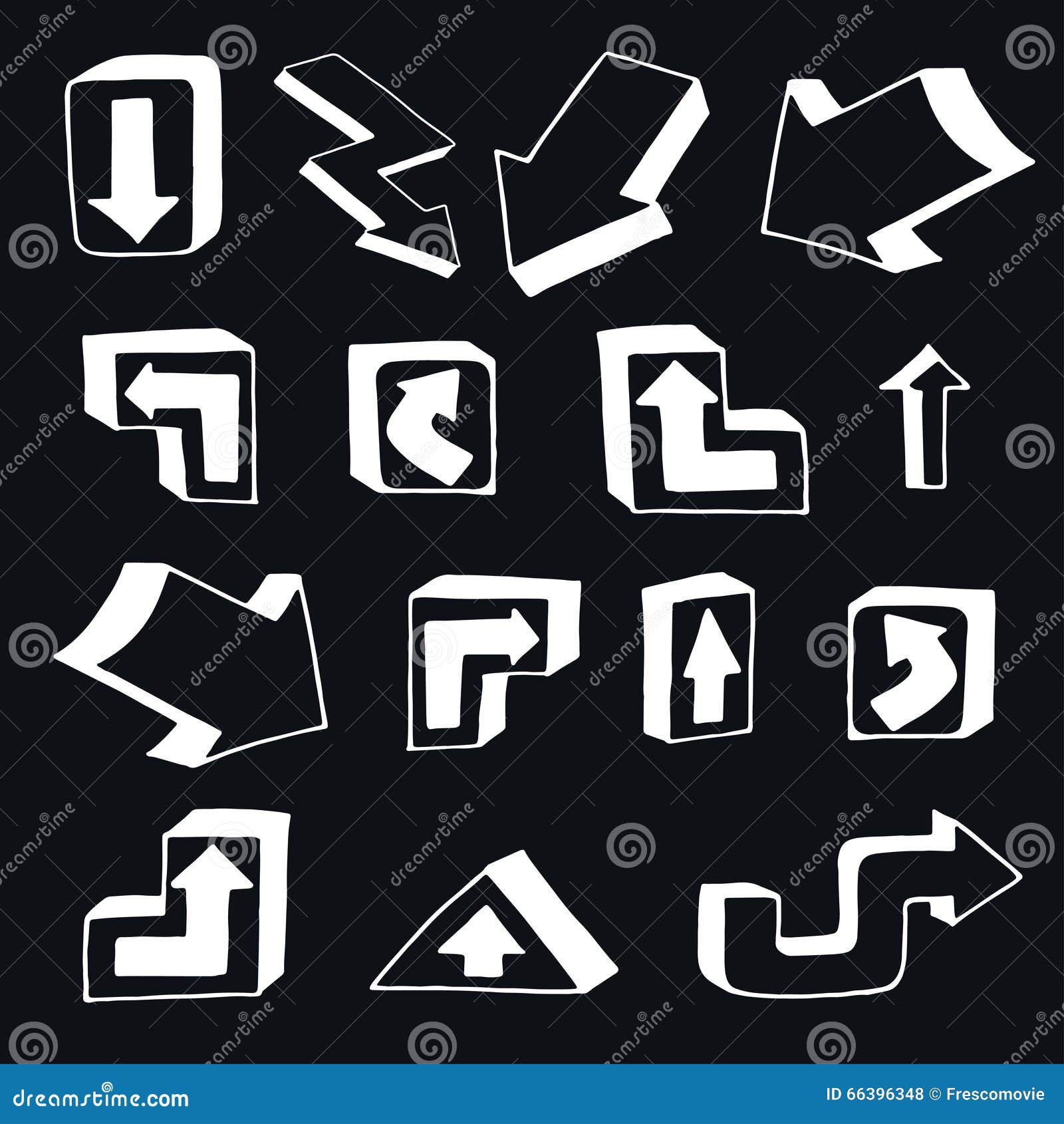 Arrows and Lines. stock vector. Illustration of curve - 66396348