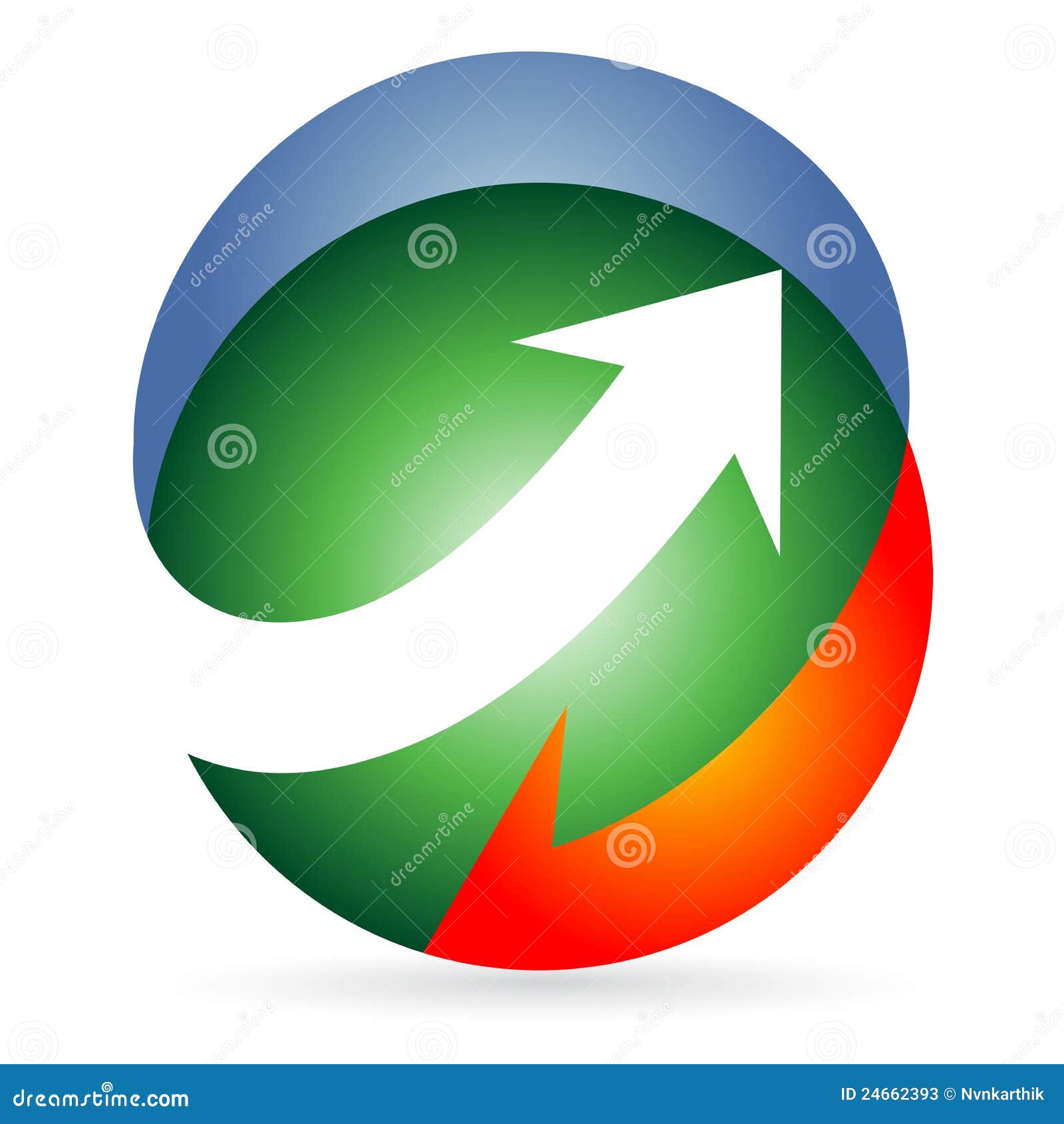 Arrows logo stock vector. Illustration of card, circles - 24662393