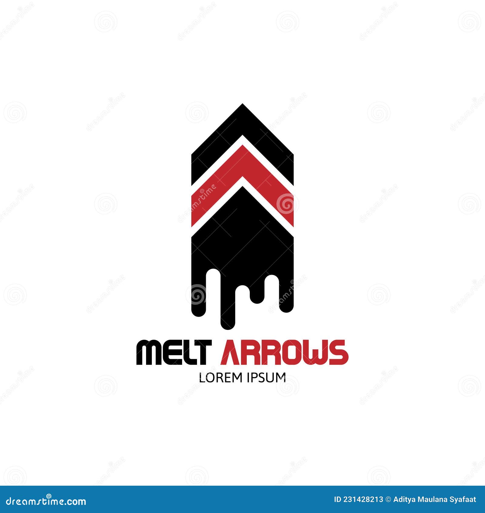 Arrows Logo Design Vector with Melt Stock Vector - Illustration of ...