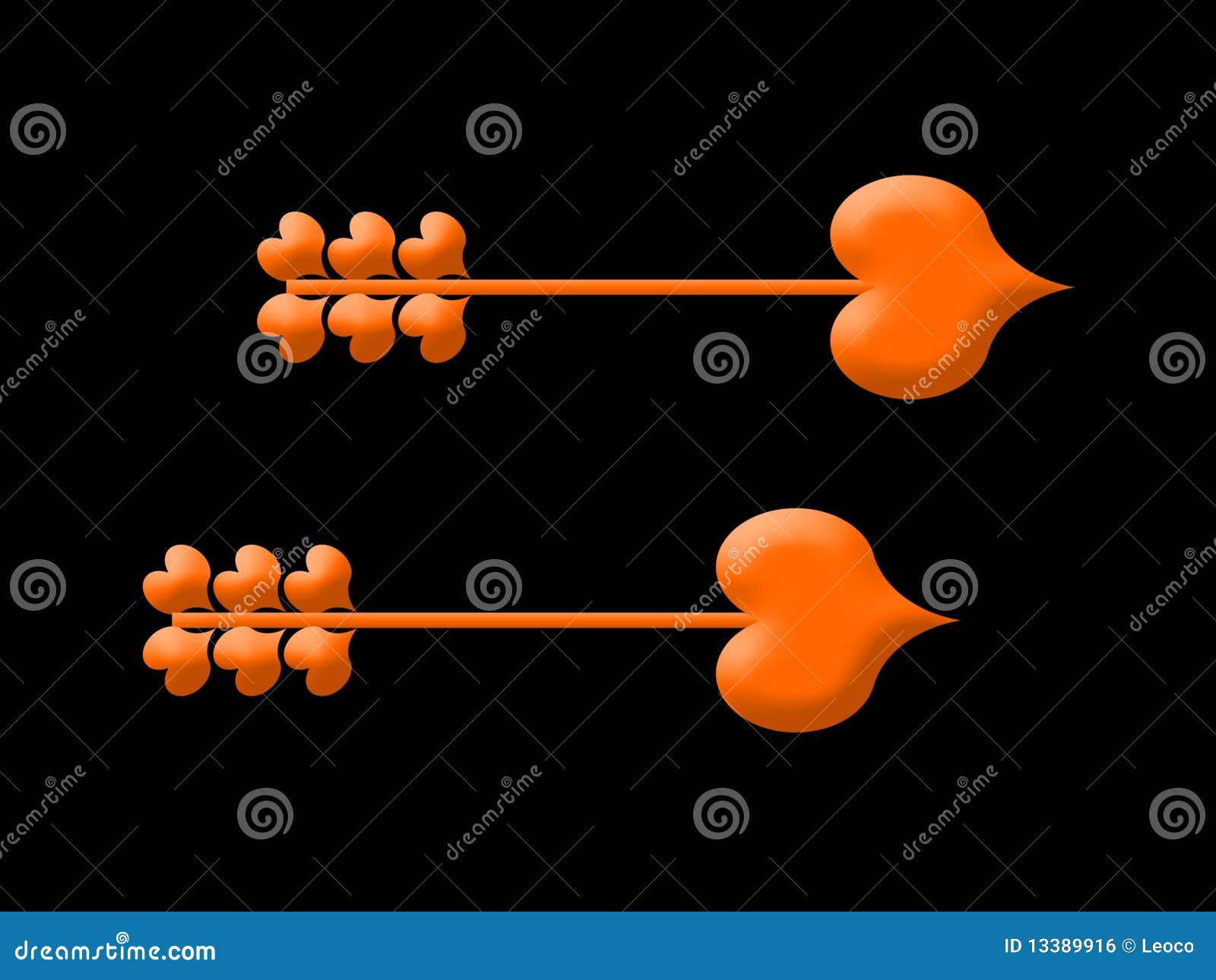 Arrows of love stock illustration. Illustration of color - 13389916
