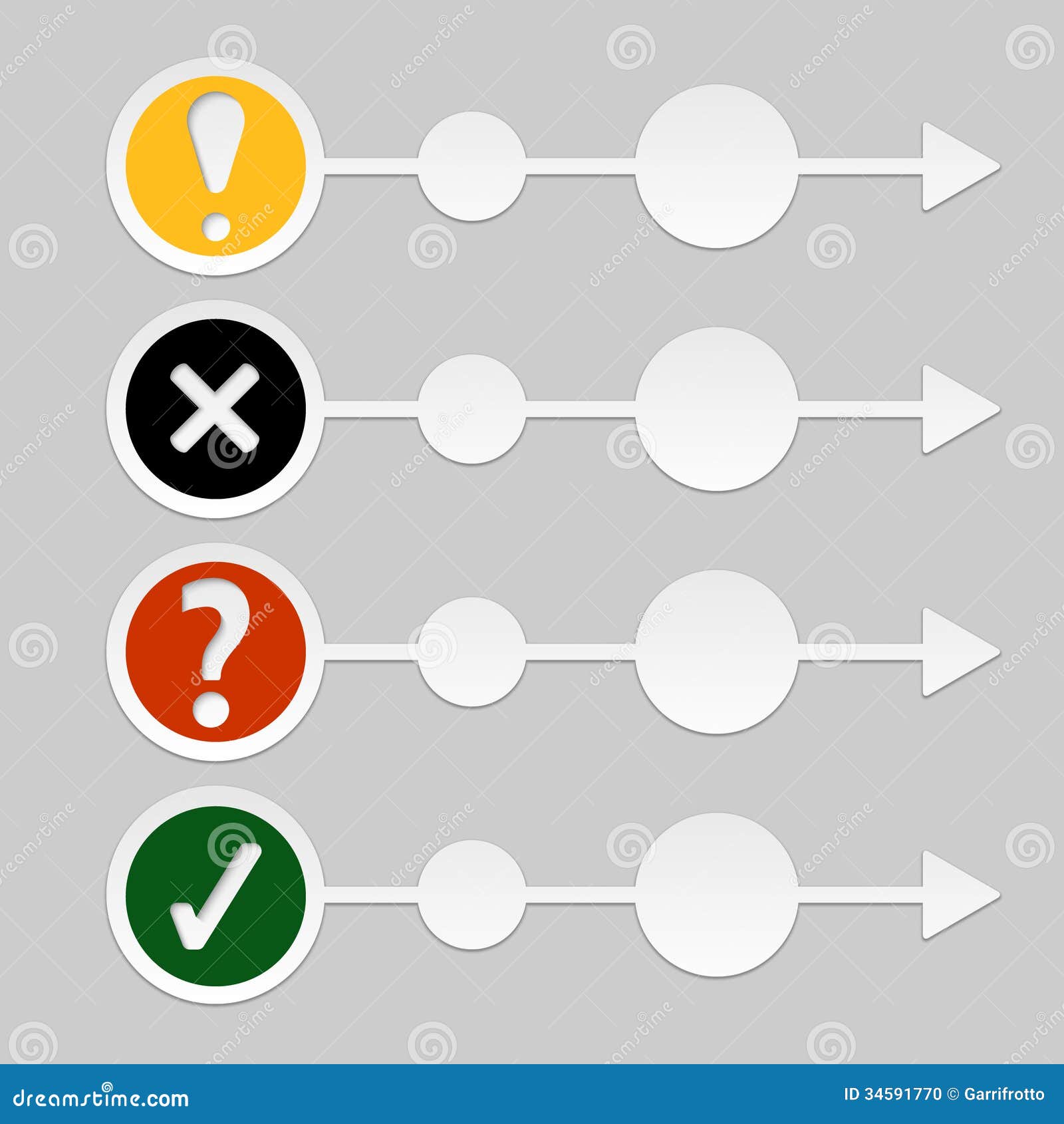 Arrows and marks stock vector. Illustration of question - 34591770