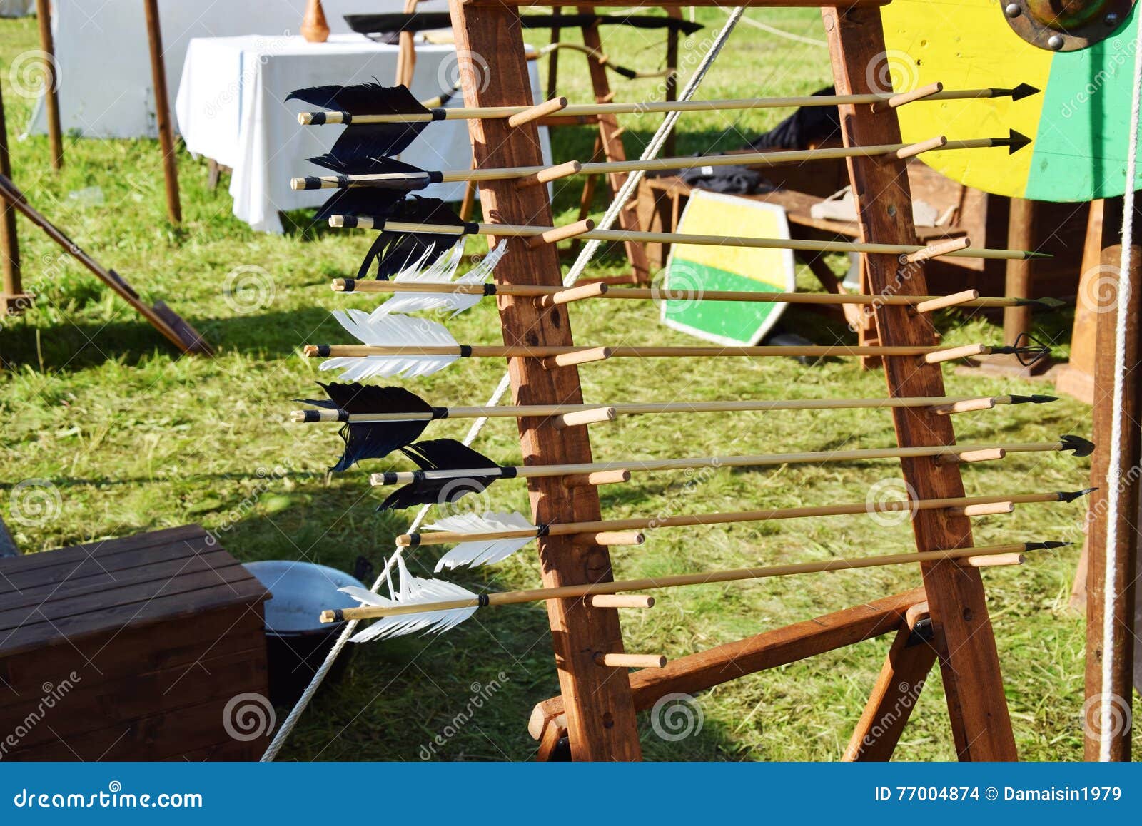 Arrows for medieval bows stock photo. Image of iron, wood - 77004874