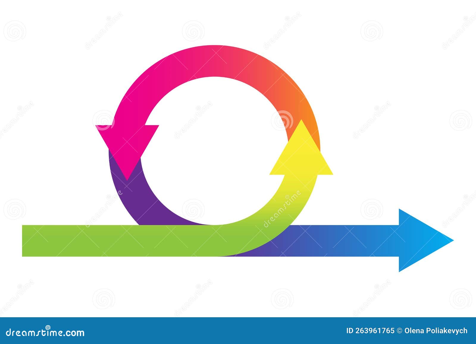 Arrows Movement Circle. Vector Illustration. Stock Image Stock Vector ...