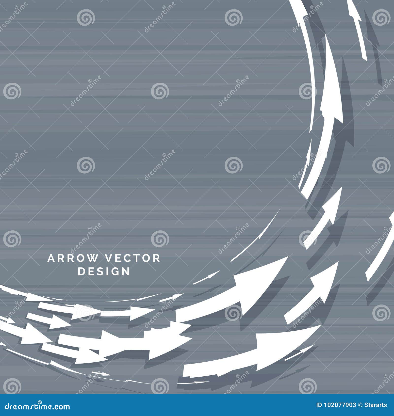 Arrows Moving in Circular Form Concept Design Stock Vector ...