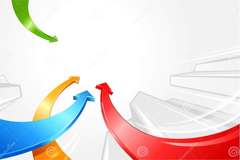 Arrows moving upwards stock vector. Illustration of group - 12729110