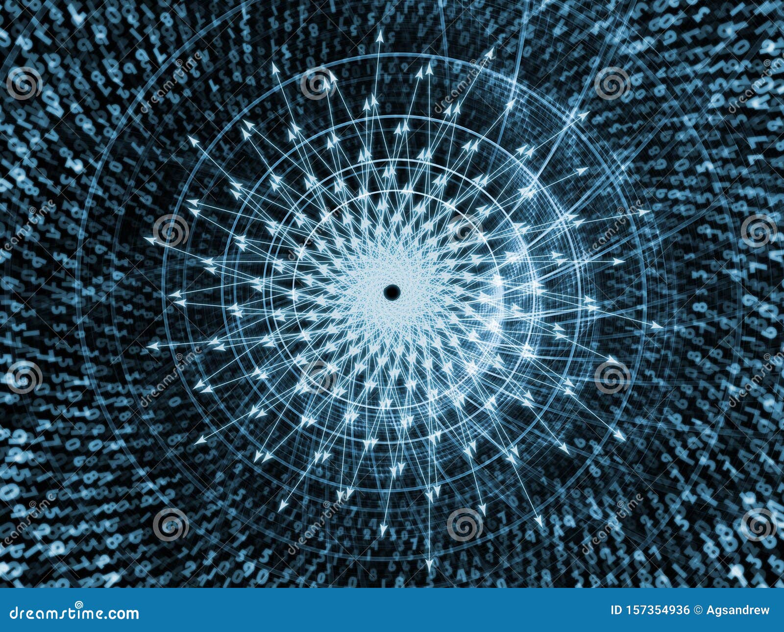 Of Arrows and Numbers stock illustration. Illustration of computation ...