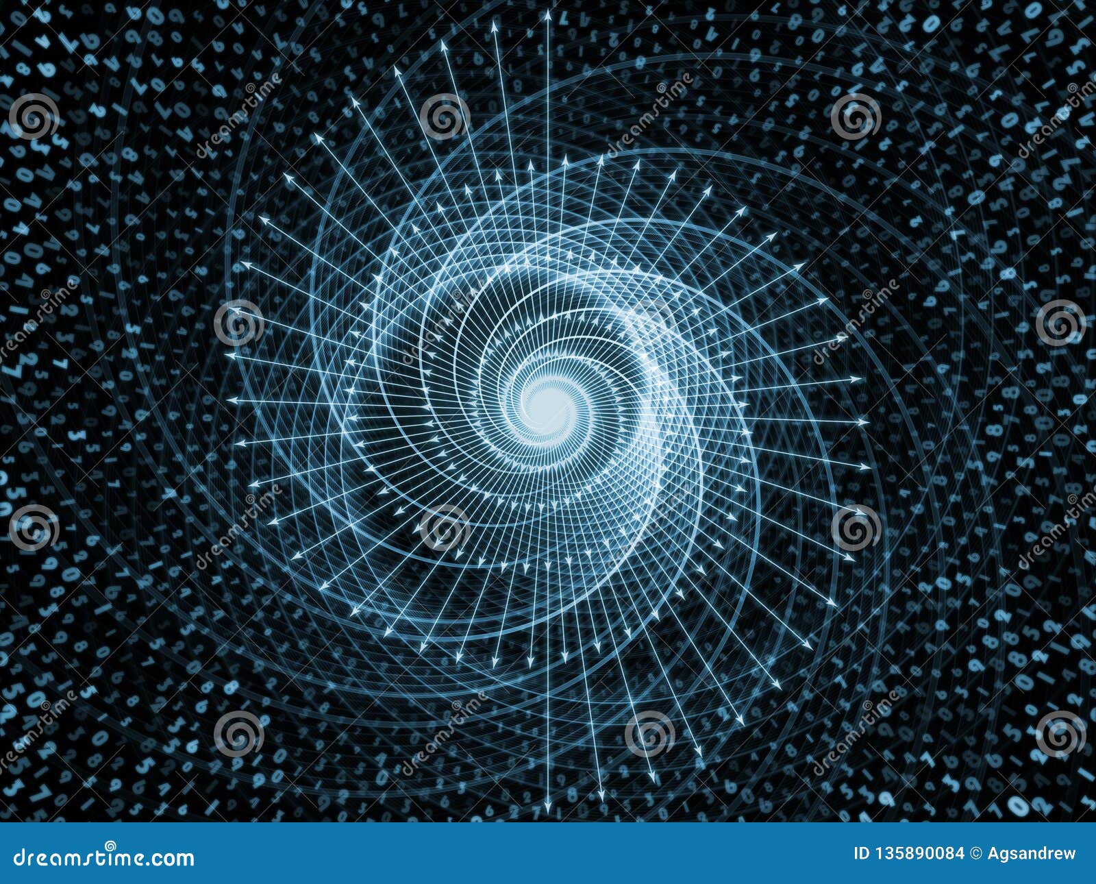 Of Arrows and Numbers stock illustration. Illustration of mathematics ...