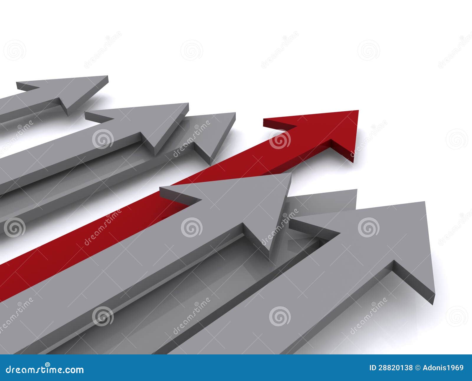 Arrows with one leading stock photo. Image of longest - 28820138